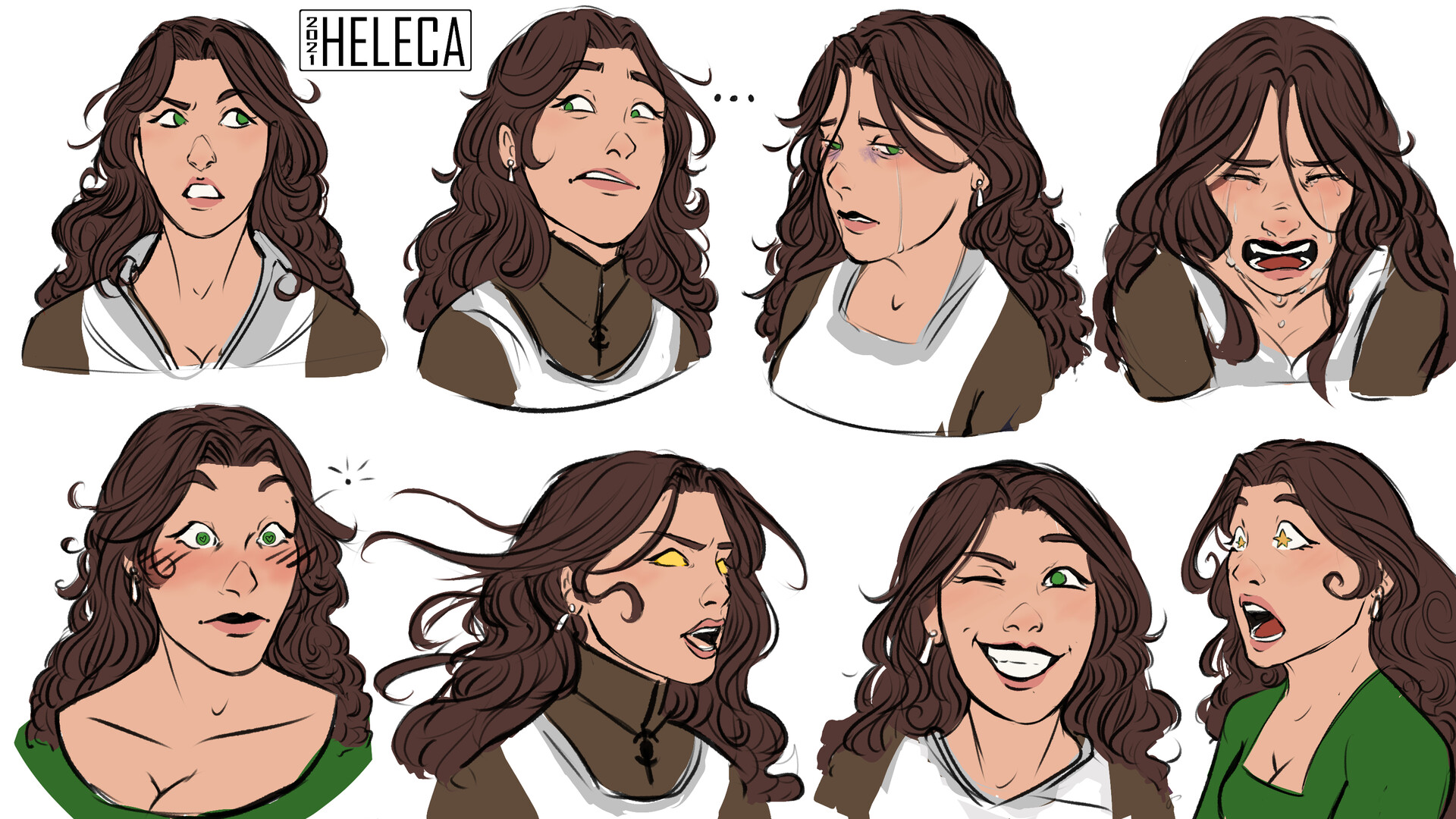 ArtStation - Expression Sheet - Céleste
