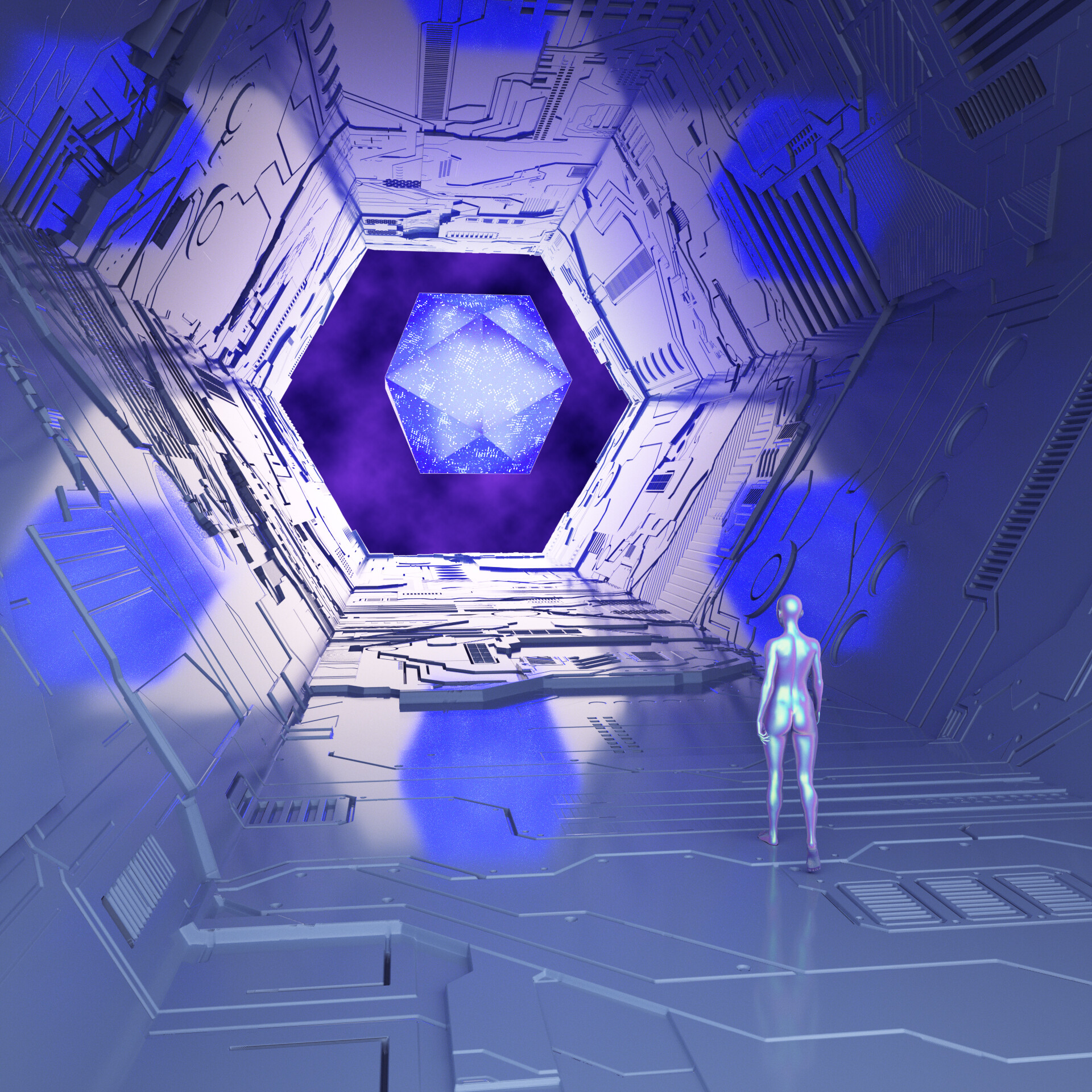 ArtStation - Hexagonal tunnel