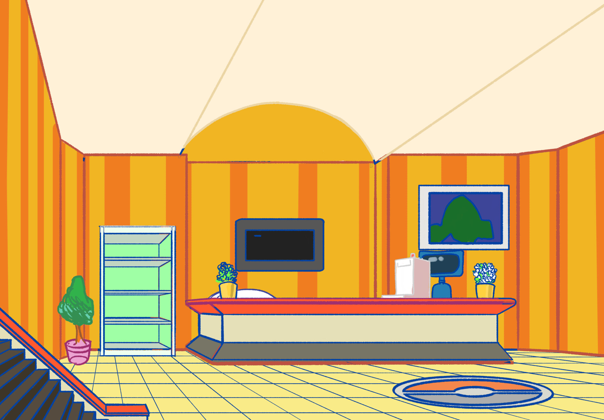 ArtStation - Pokemon Center easy perspective