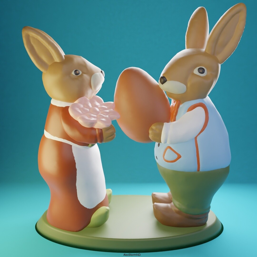 ArtStation - Easter Bunnies Robert and Martha