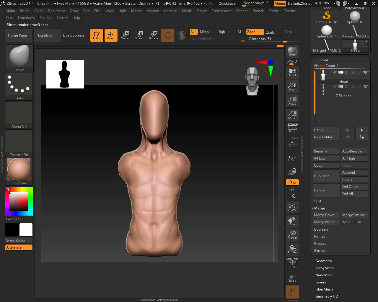 ArtStation - learning human anatomy (chest)