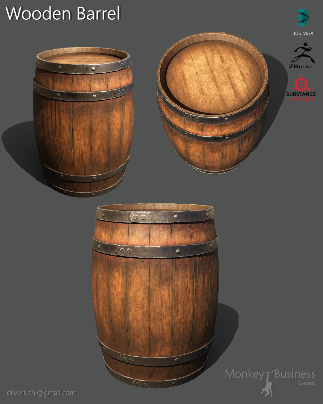 ArtStation - Wooden Barrel