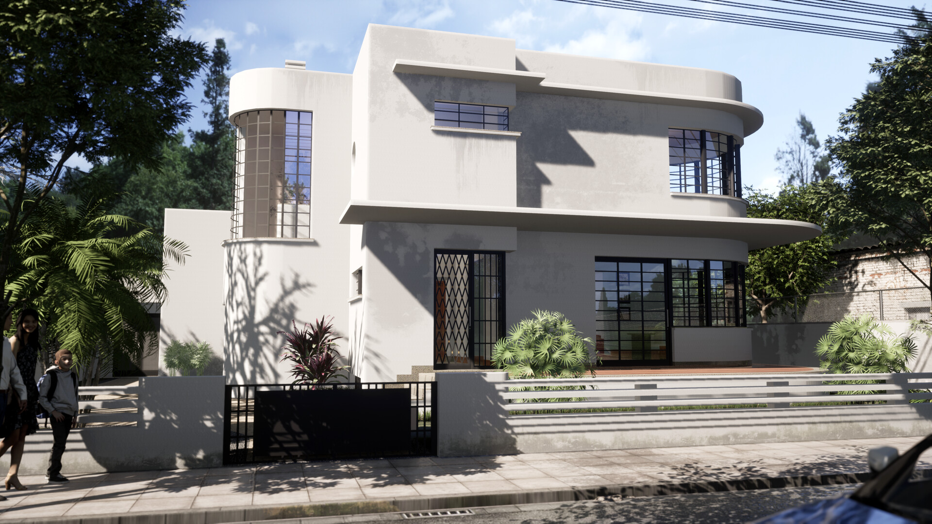 ArtStation - Streamline Moderne House | Render - SKETCHUP E TWINMOTION
