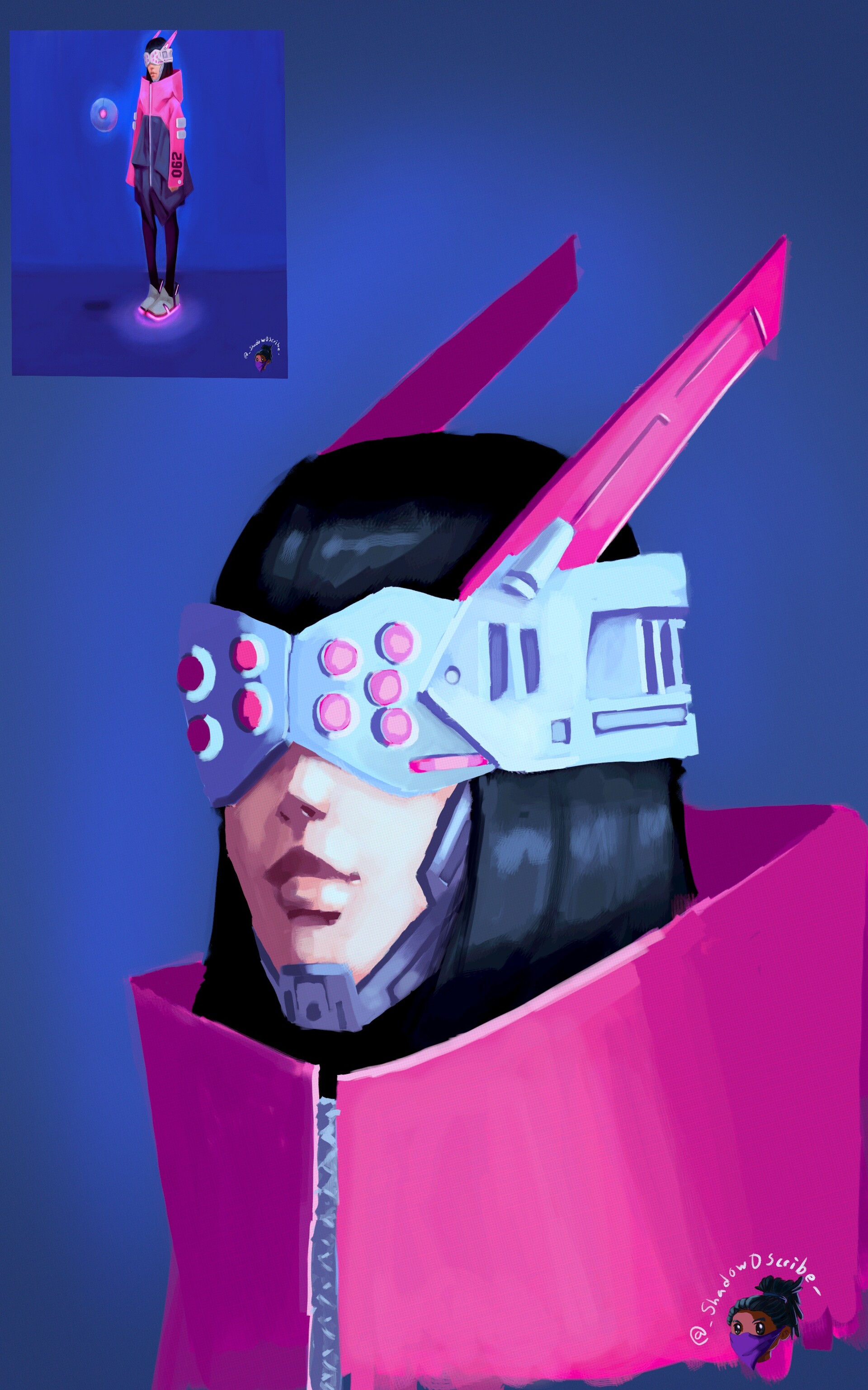 ArtStation - Painting practice tech girl