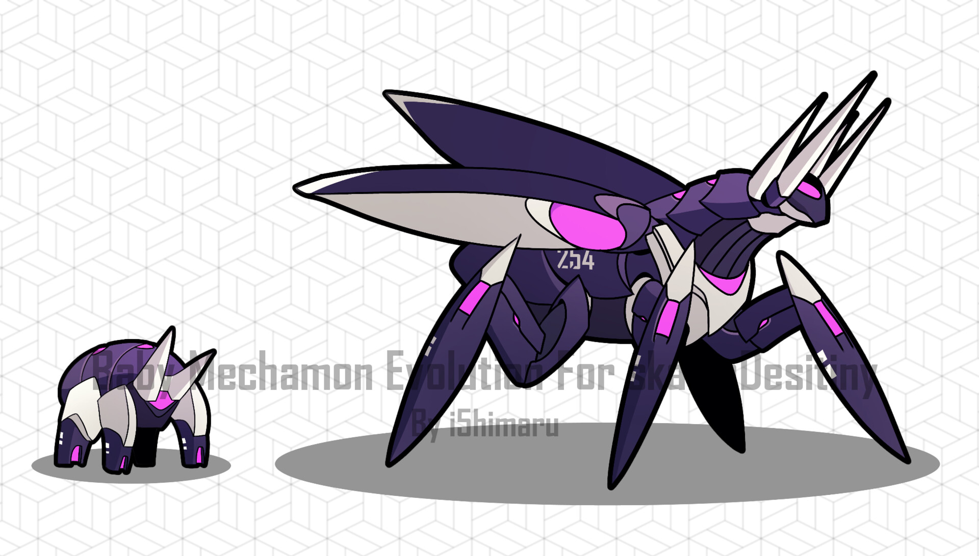ArtStation - Baby mechmon Evo. For skaianDesitiny