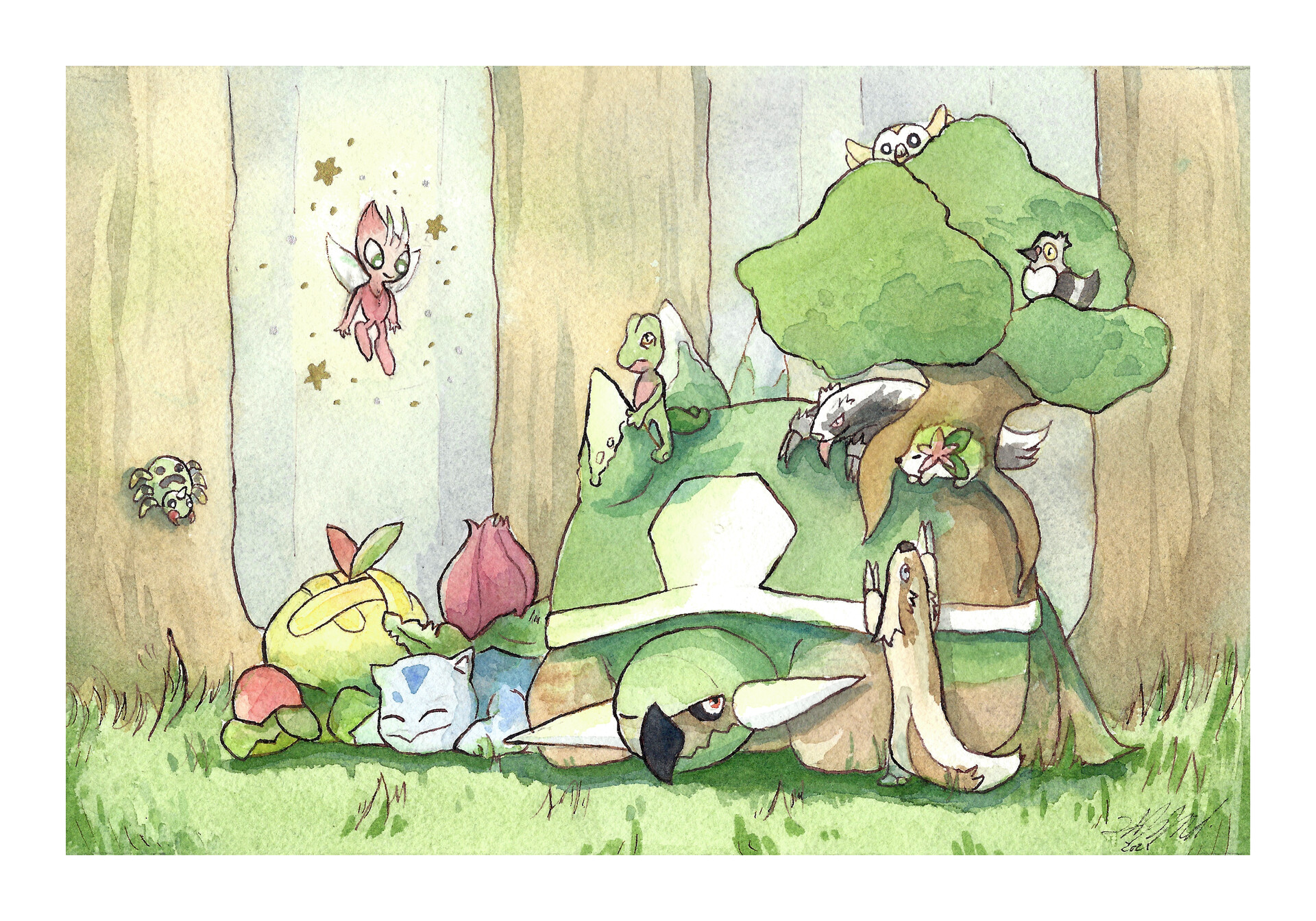 ArtStation - Forest Pokemon