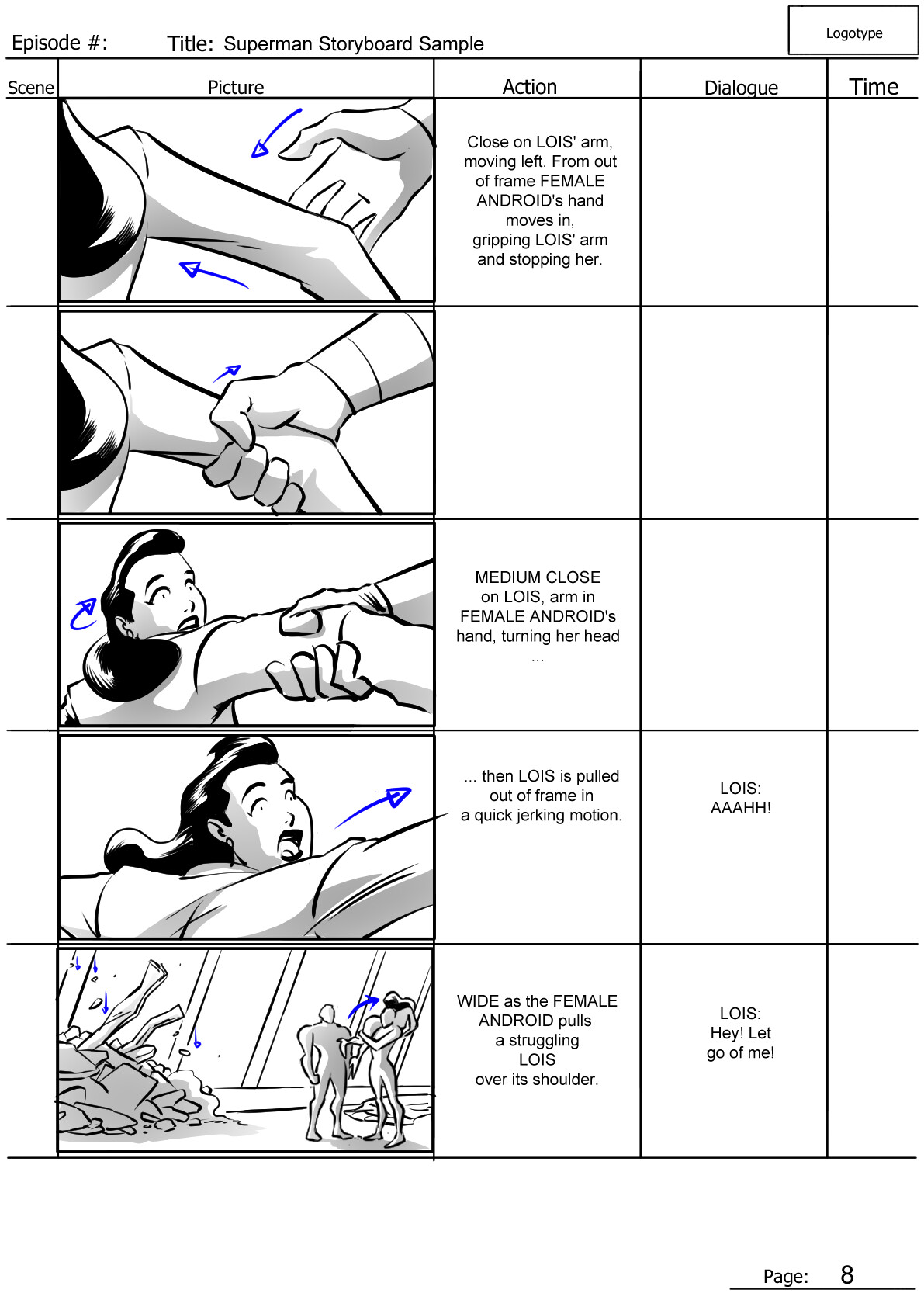 Nick Diaz - SUPERMAN ANIMATED STORYBOARDS
