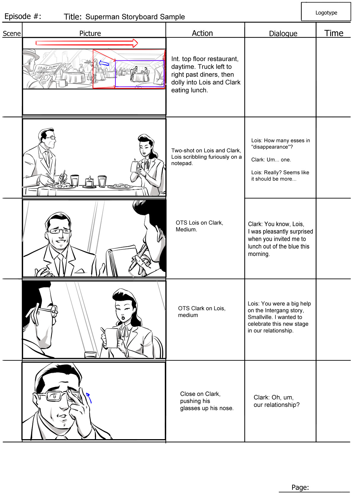 Nick Diaz - SUPERMAN ANIMATED STORYBOARDS