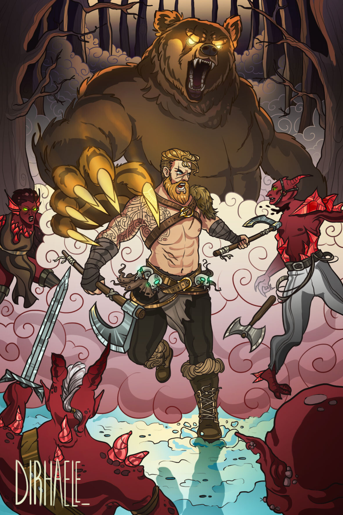 ArtStation - Bear Viking