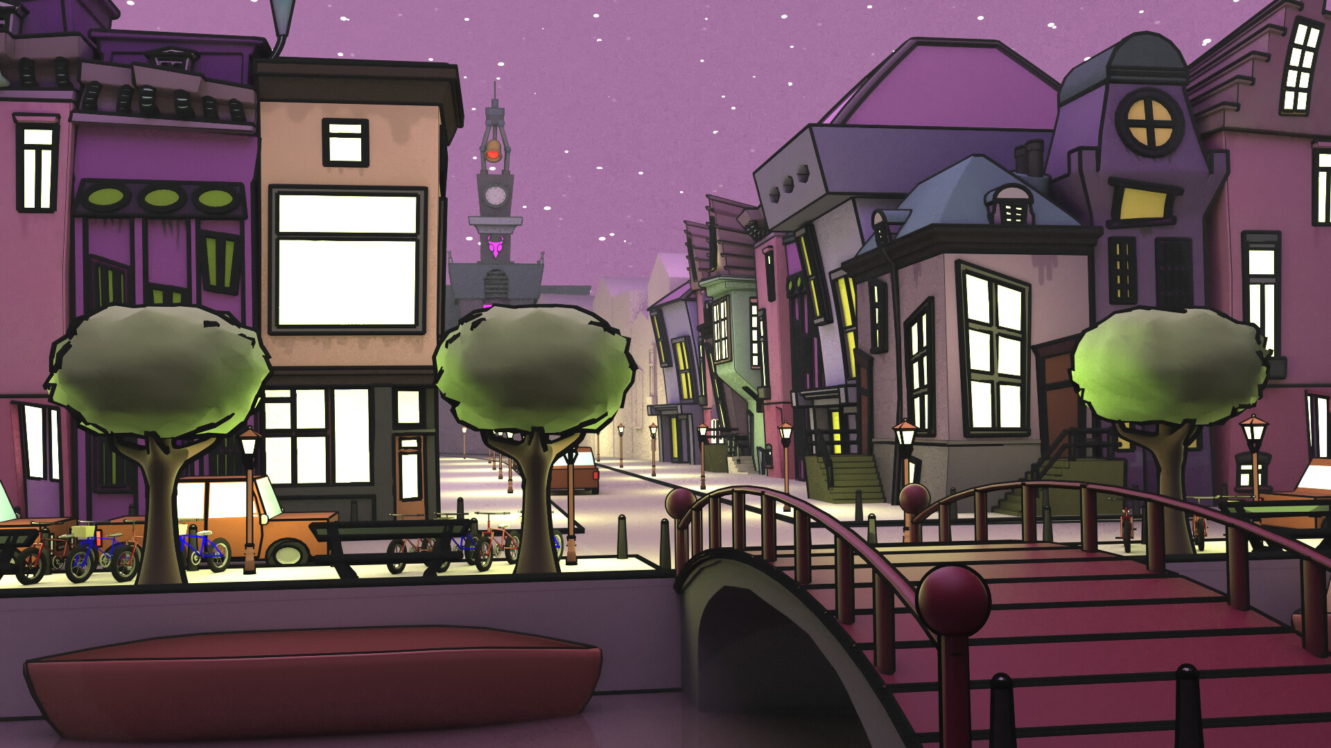 ArtStation - Cartoon City - Amsterdam (Invader Zim Theme)