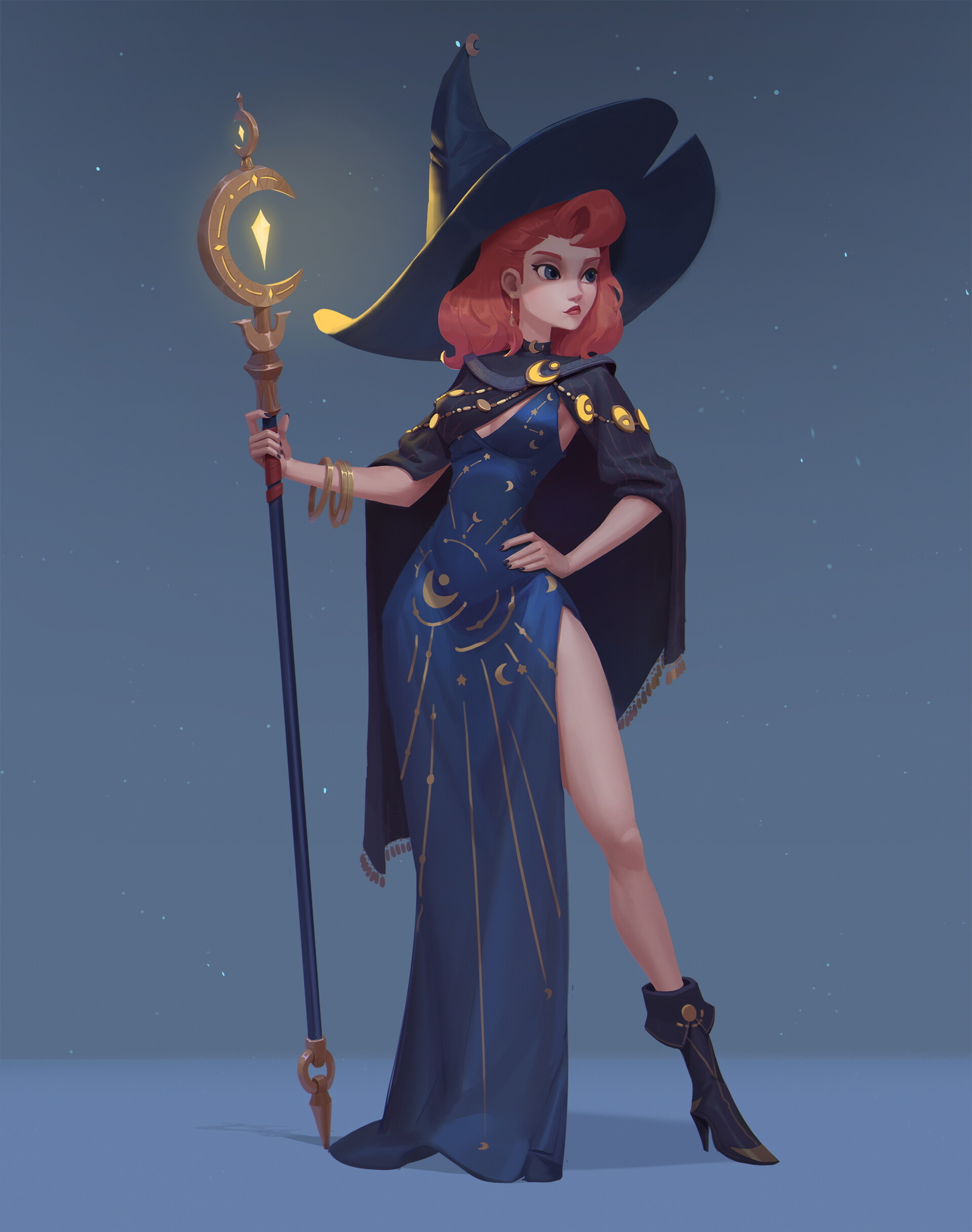 Starry night fantasy by Penpen Gao : r/ImaginaryWitches
