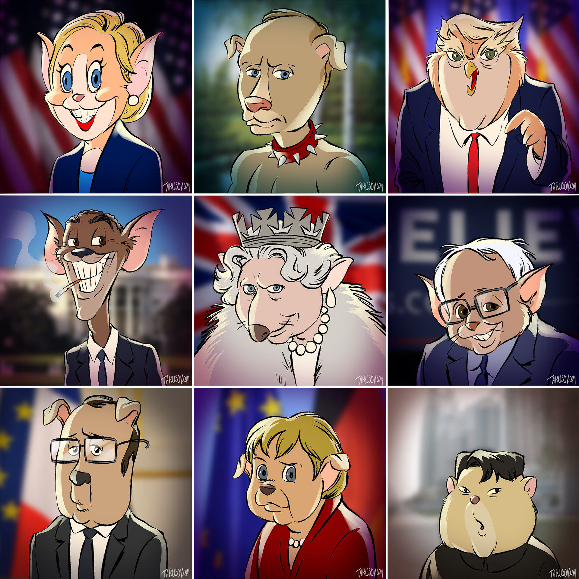 ArtStation - Political animals (2017)