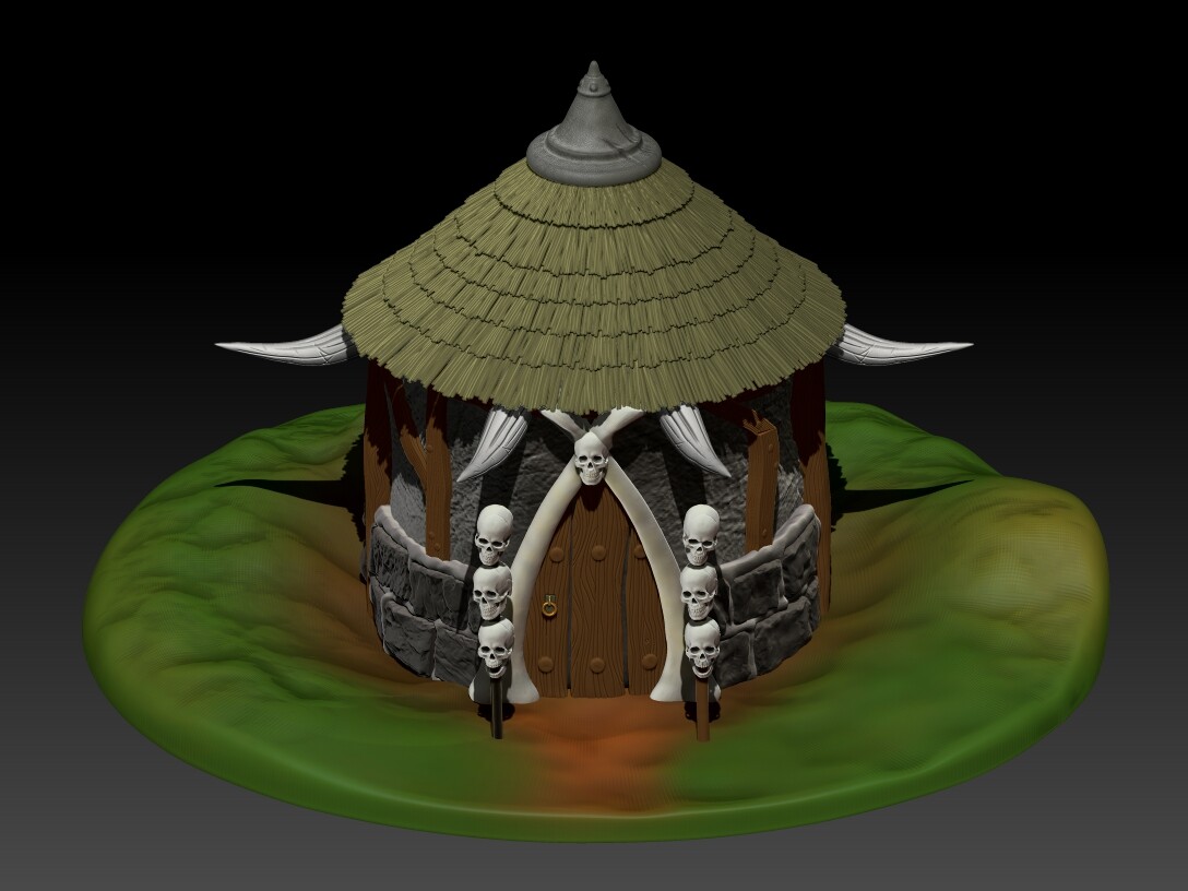 ArtStation - Orc's hut