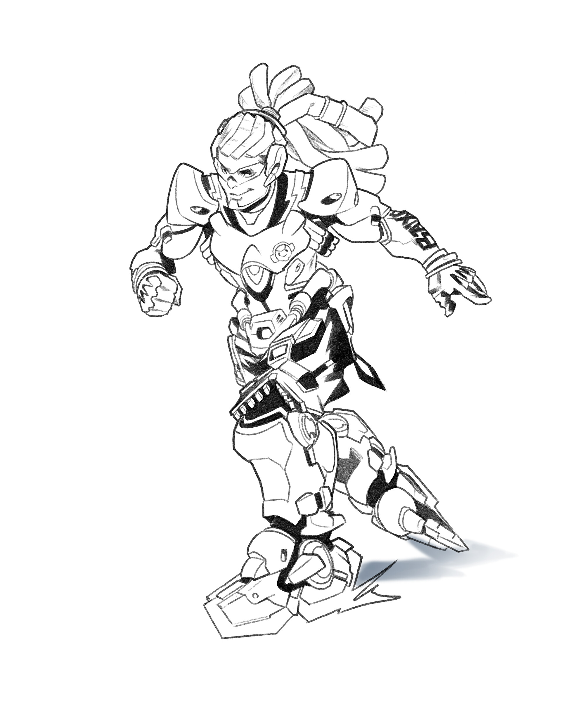 how to draw lucio from overwatch