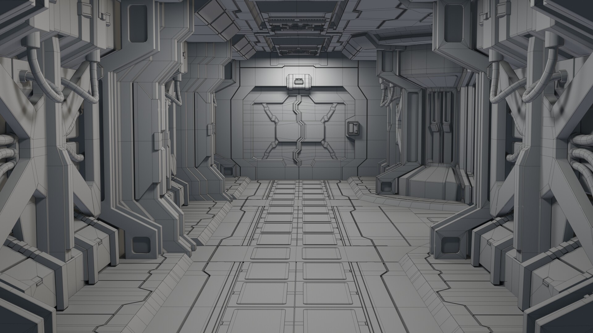 ChuckCG - Sci Fi spaceship corridor