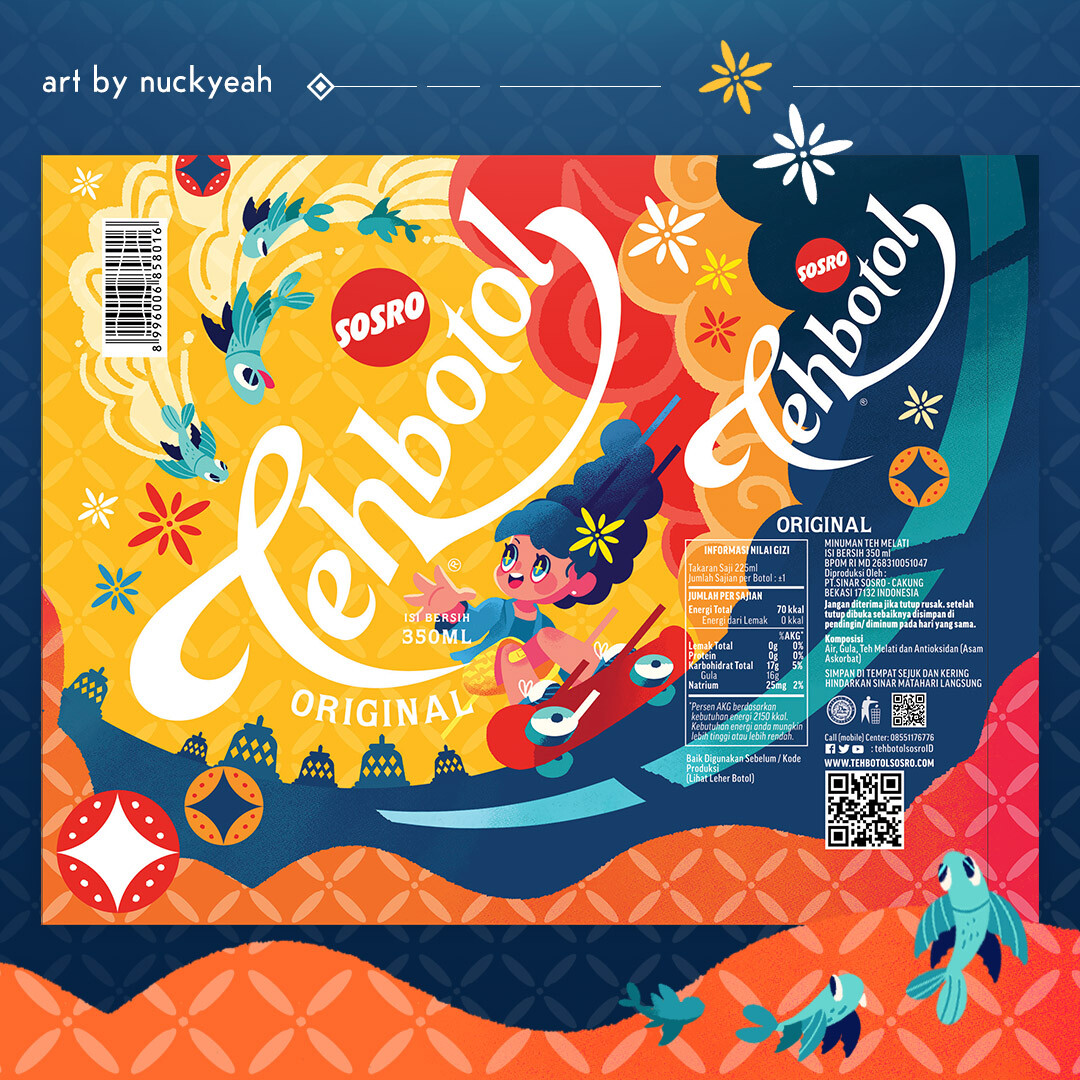 ArtStation - Teh Botol Packaging