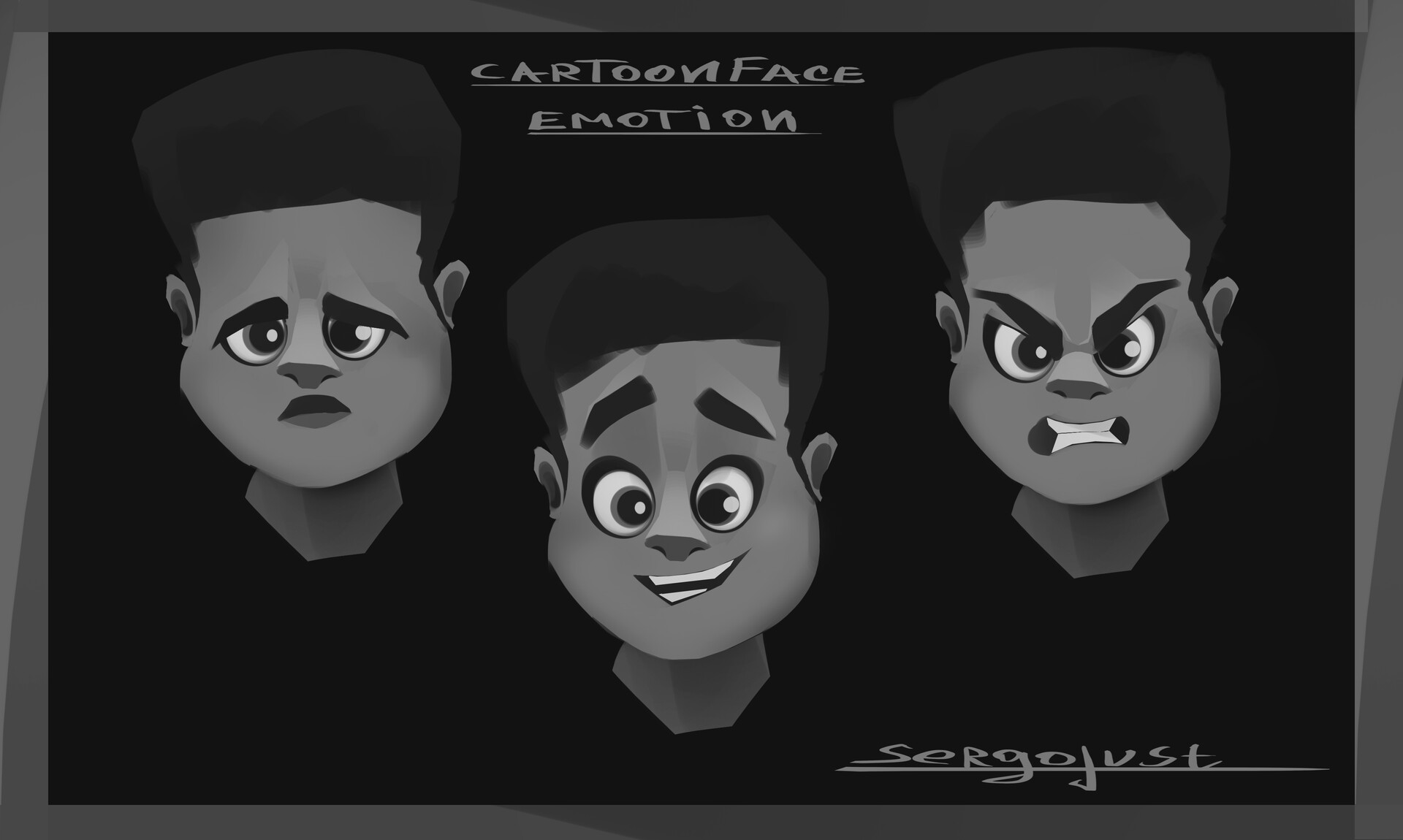 ArtStation - Cartoon Character Face Emotion