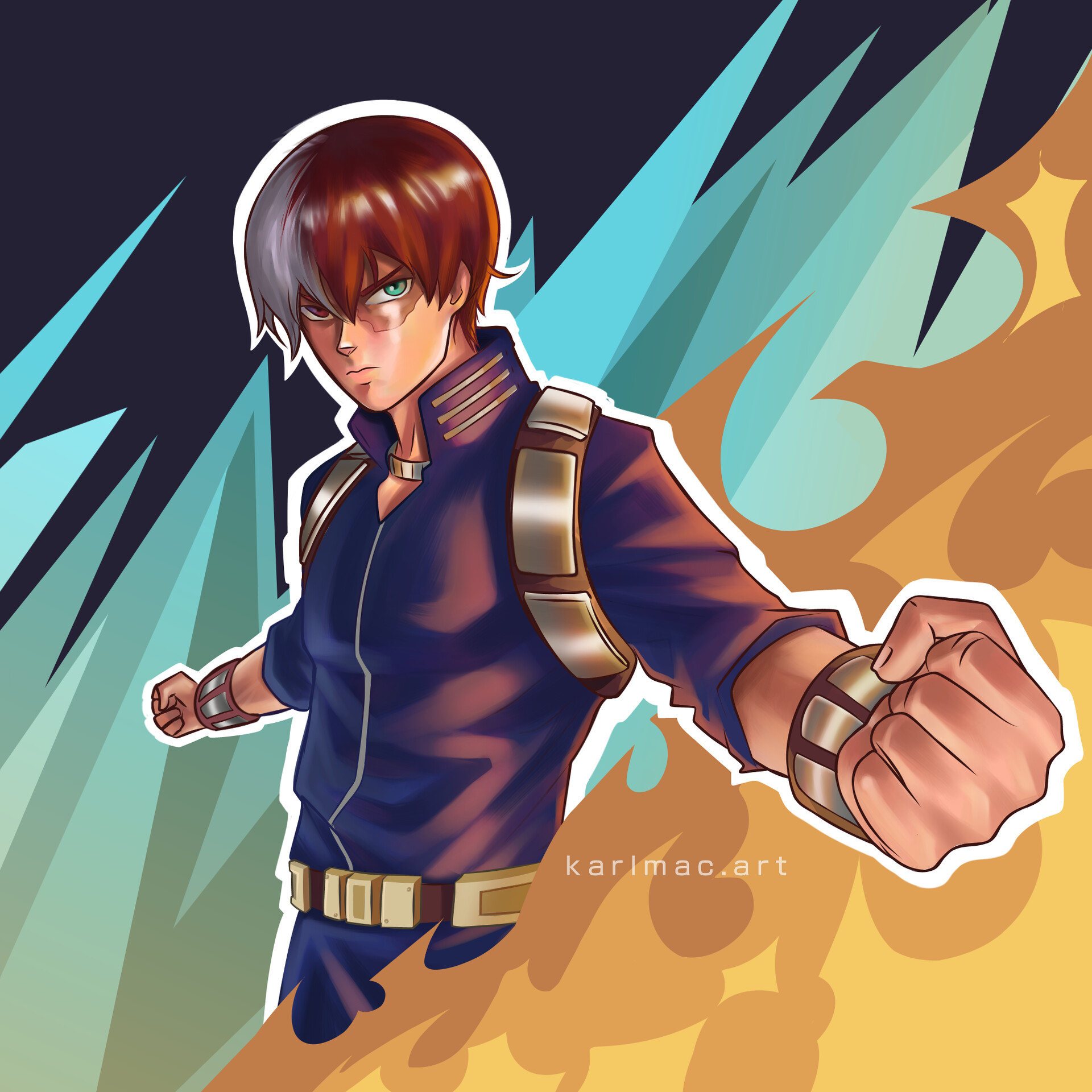 ArtStation - Todoroki fanart
