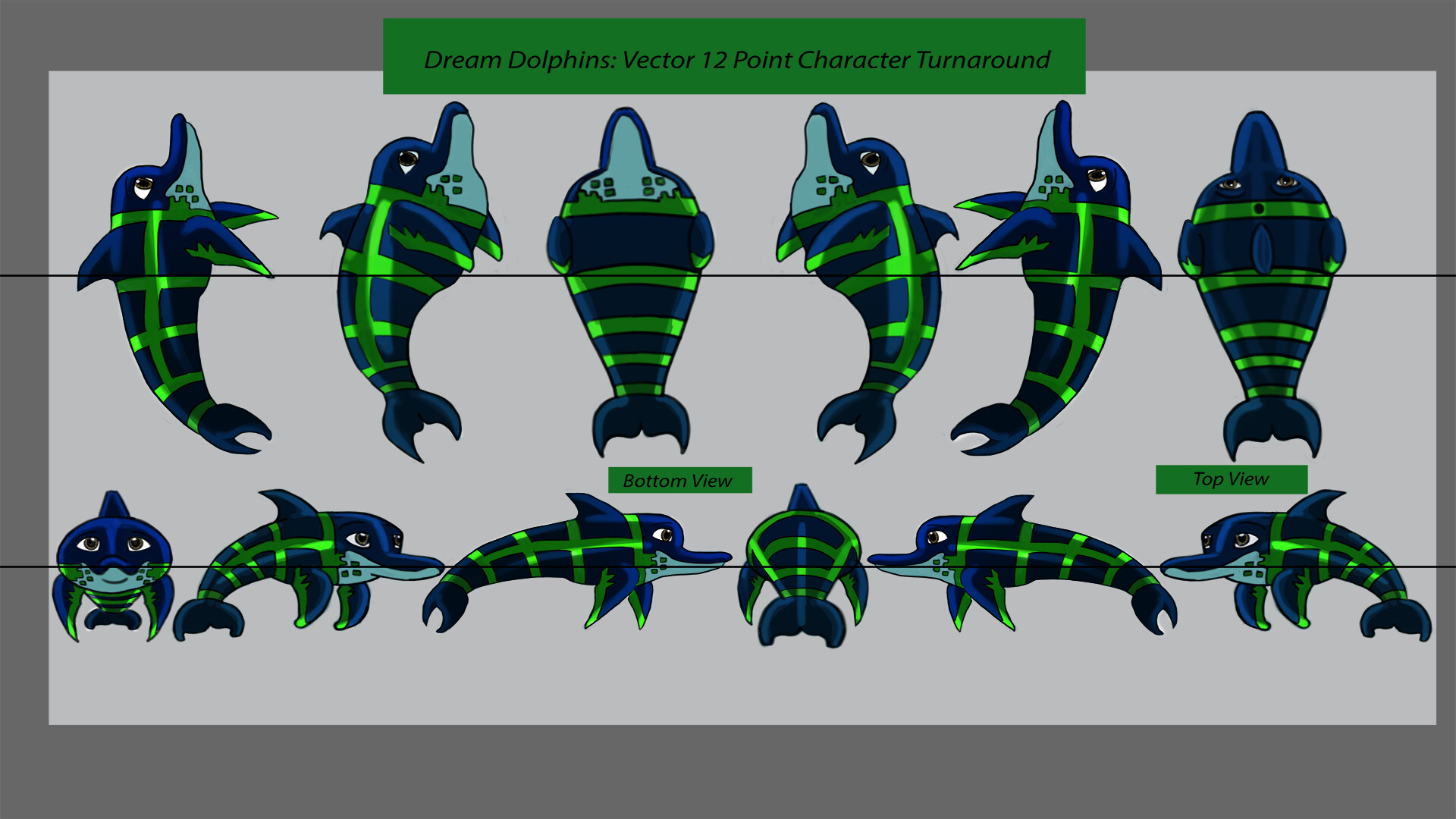 ArtStation - Dream Dolphins: Vector Character Rotation
