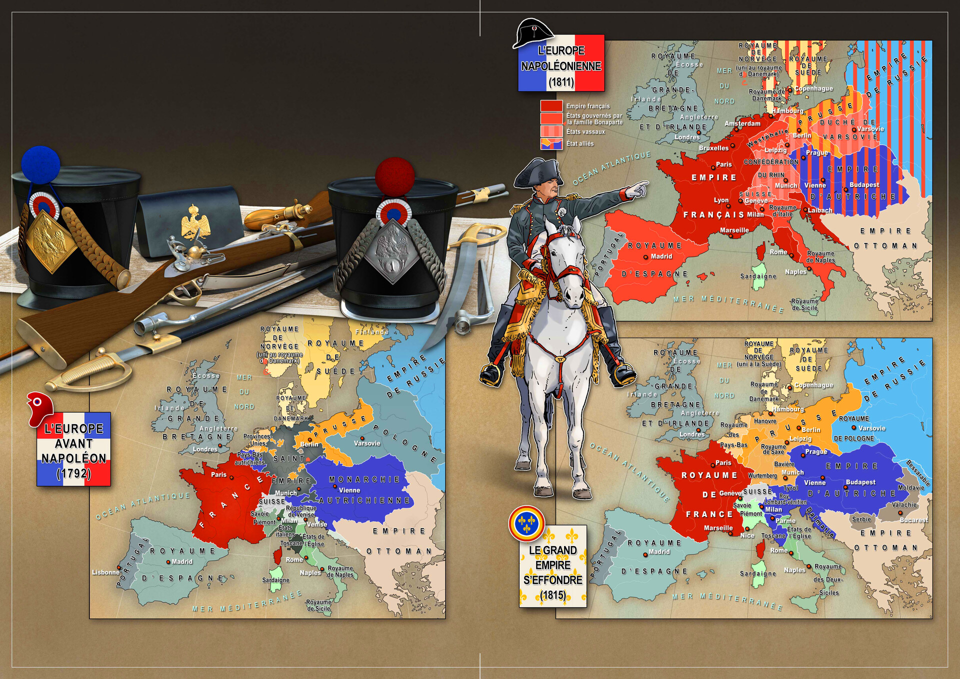 ArtStation - Napoleonic period illustrated maps