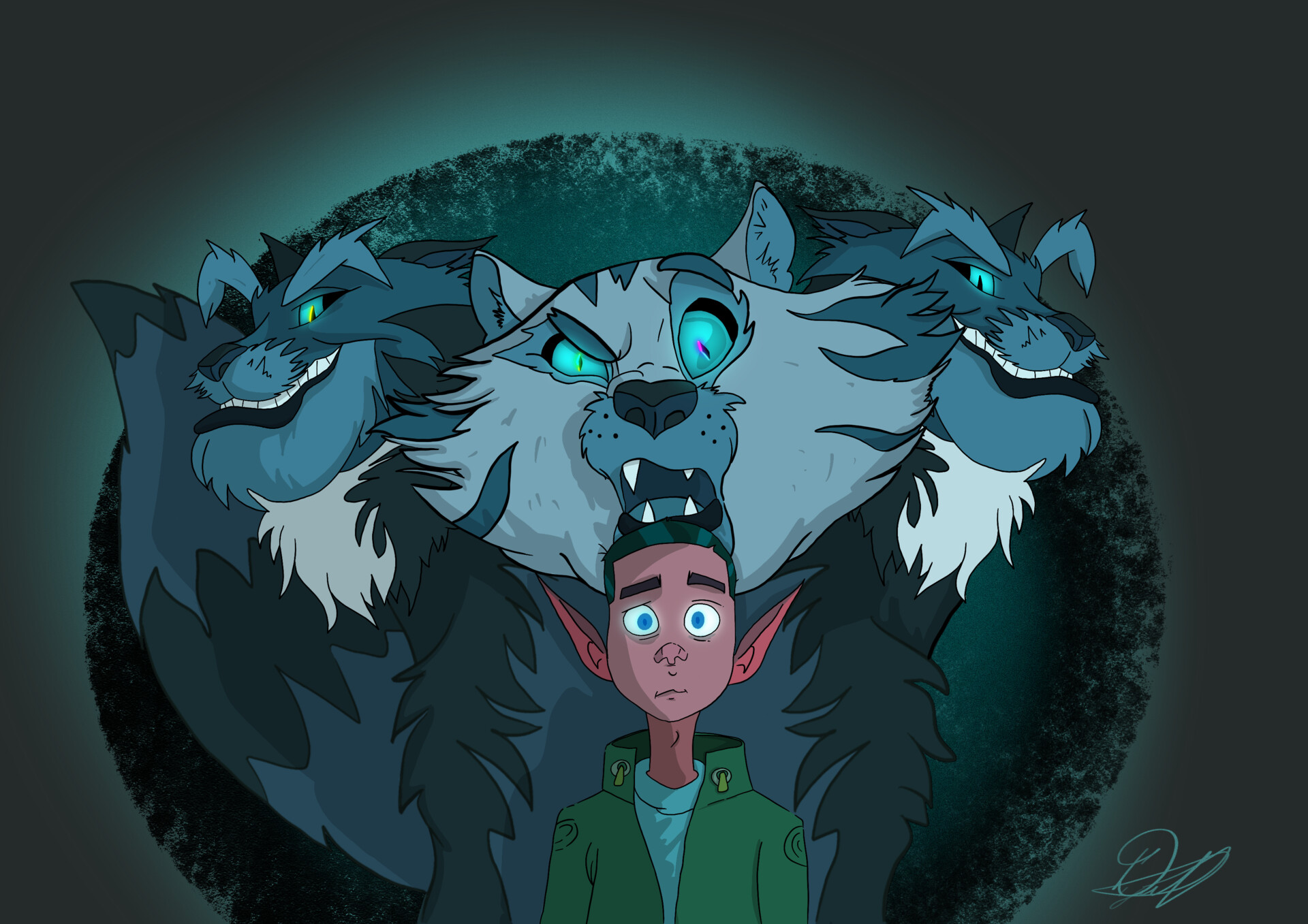 ArtStation - Three-headed cat