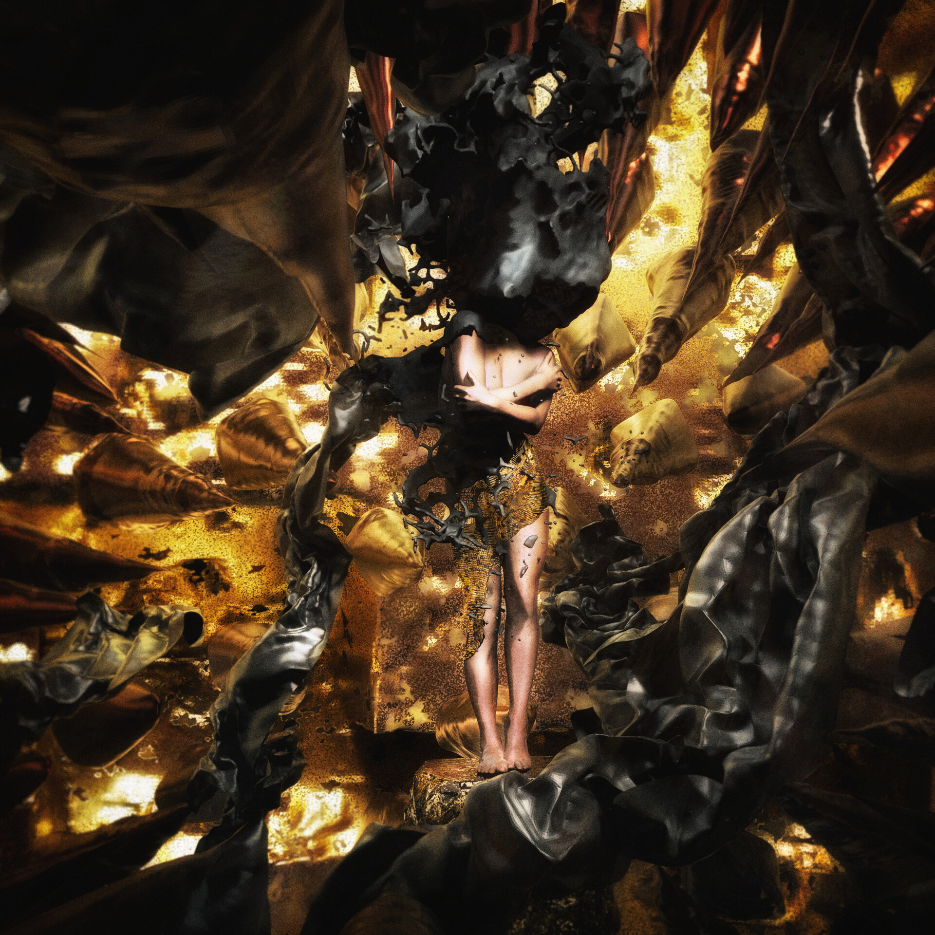 ArtStation - Oracle - Of tar and blackened gold