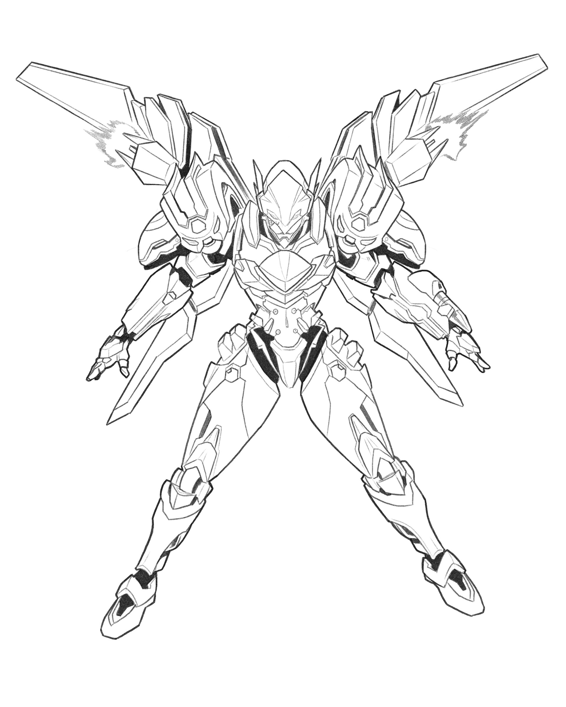 how to draw overwatch pharah