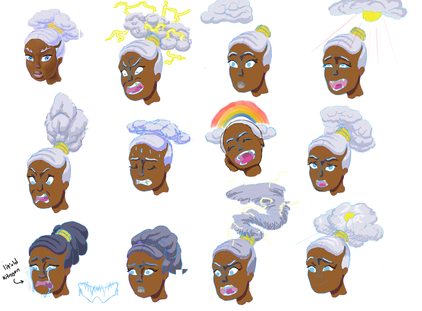 Darren Ellis - Original Character Expression Sheet