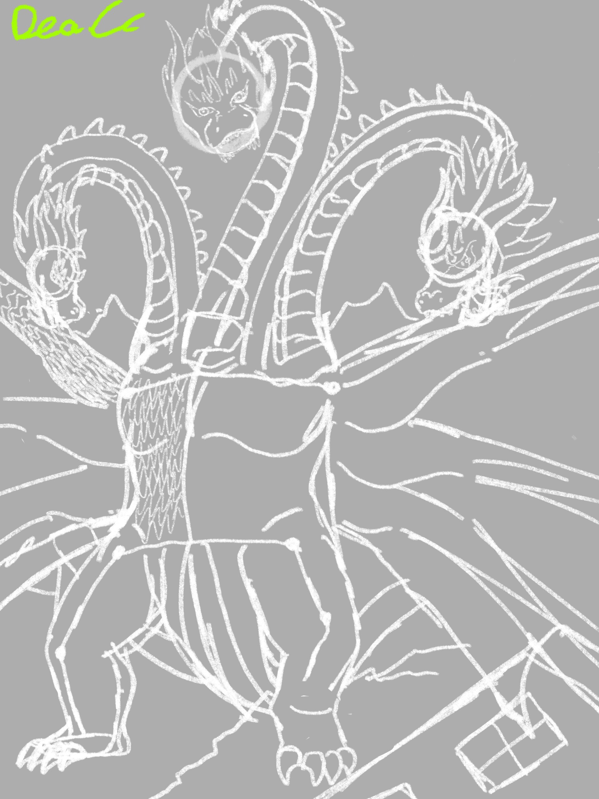 coloring pages of king ghidorah