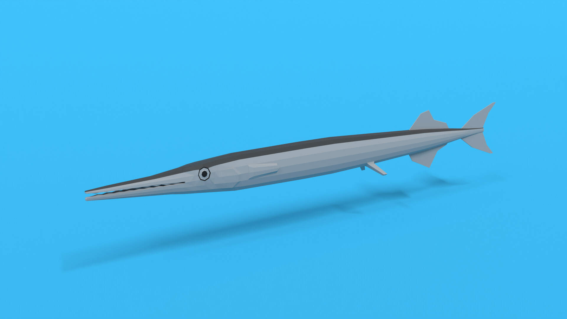 ArtStation - Low Poly Cartoon Garfish