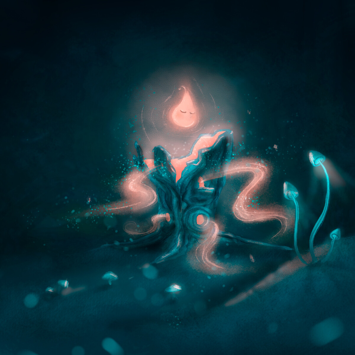 ArtStation - Wisp in the woods