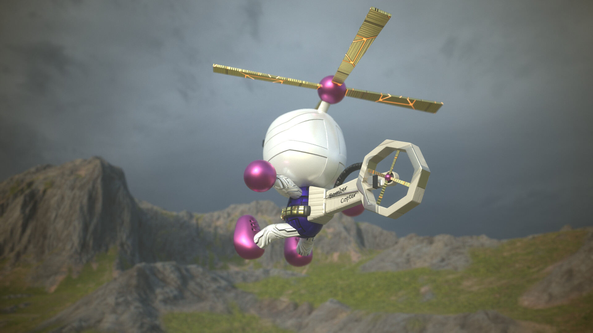 Wilhelm_von_3D - BOMBERMAN HERO: BOMBER COPTER RENDER REWORK