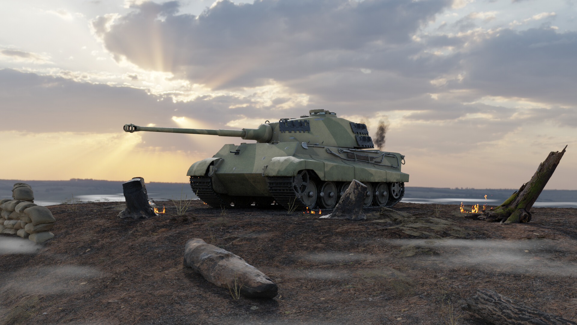 ArtStation - Tiger II german tank model