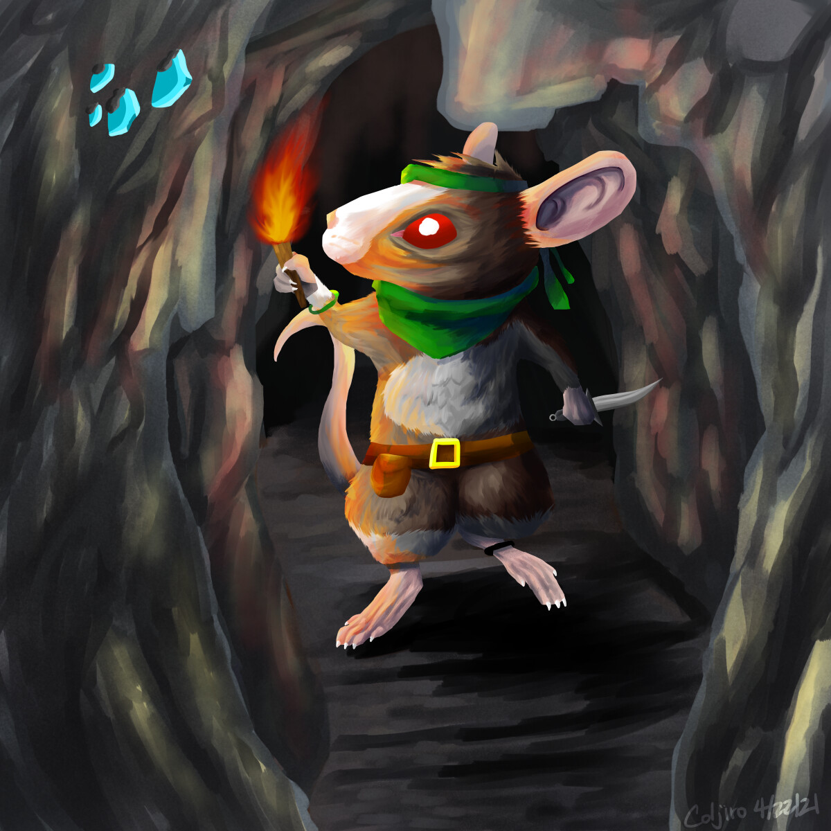 ArtStation - Mouse Exploring the Caves