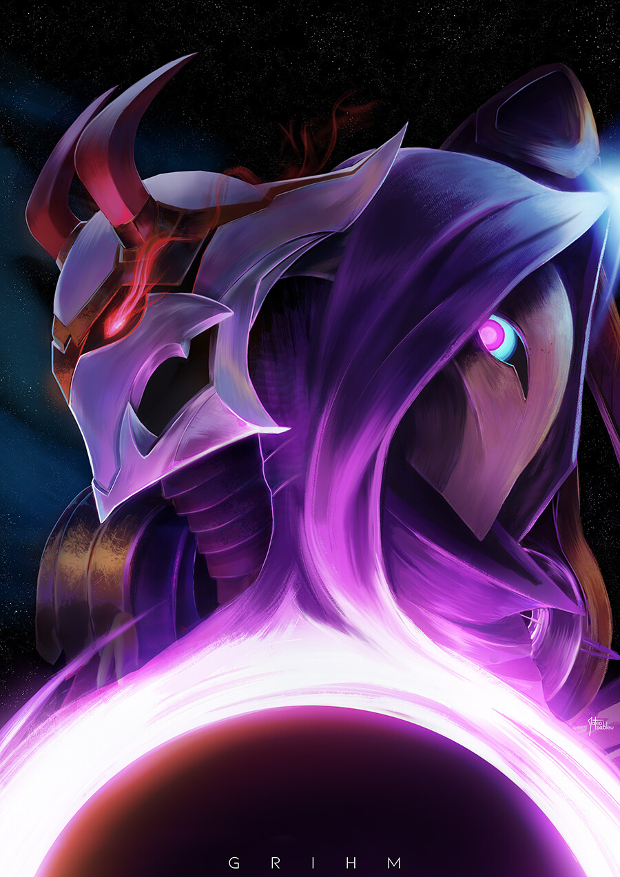 ArtStation - Illustration Jhin [ Blood moon / Cosmic ]