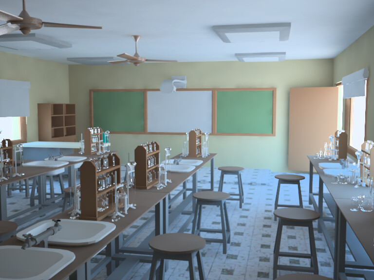 ArtStation - Collage Chemistry laboratory