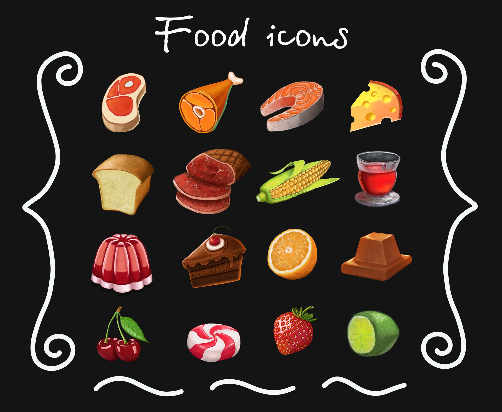 ArtStation - Food Set Icons