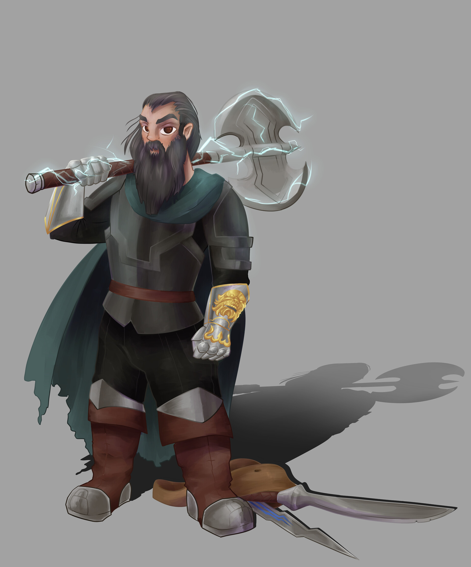 ArtStation - Banthor- Dwarf Barbarian