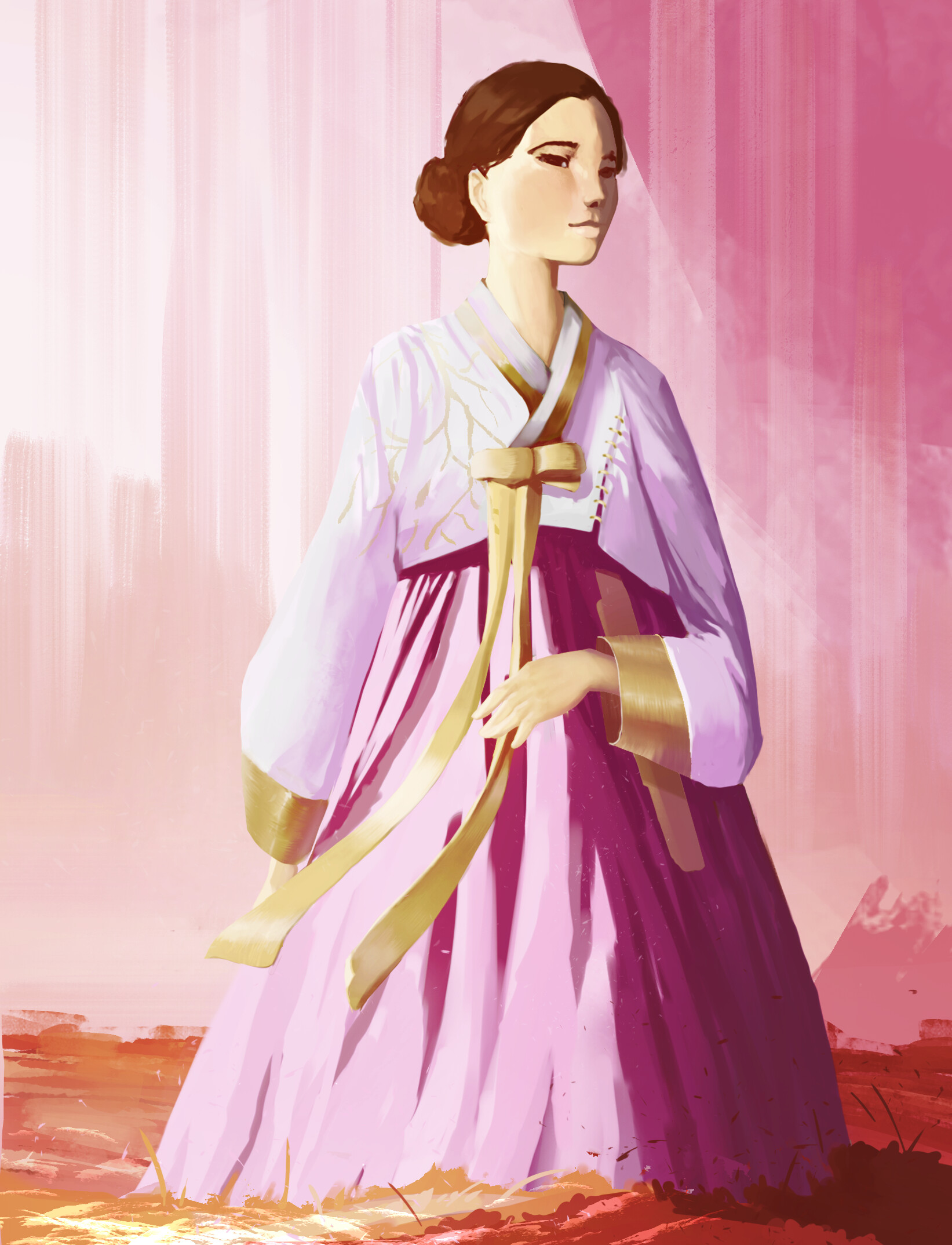 ArtStation - Hanbok painting
