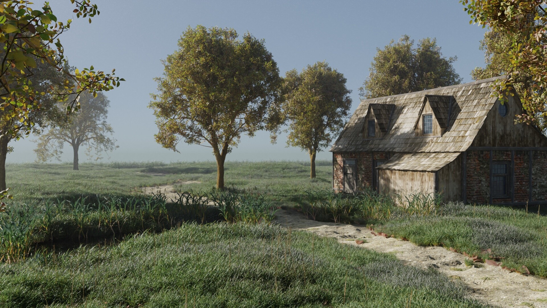 ArtStation - Completed farmhouse scene