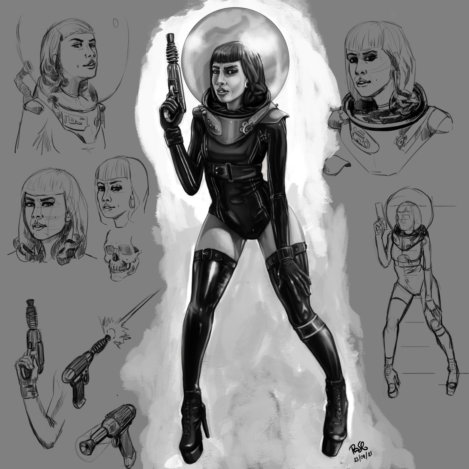 ArtStation - Space Girl Study