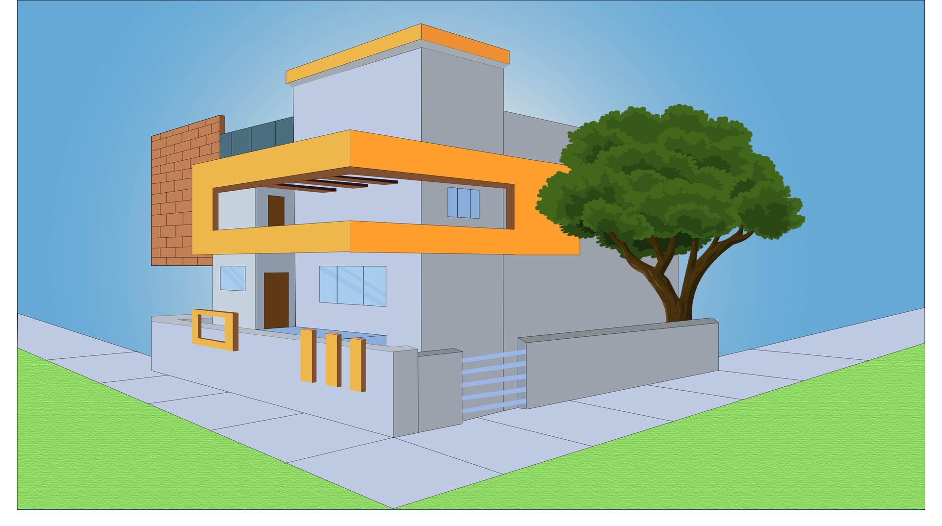 ArtStation - Exterior Architectural 2D Concept Design