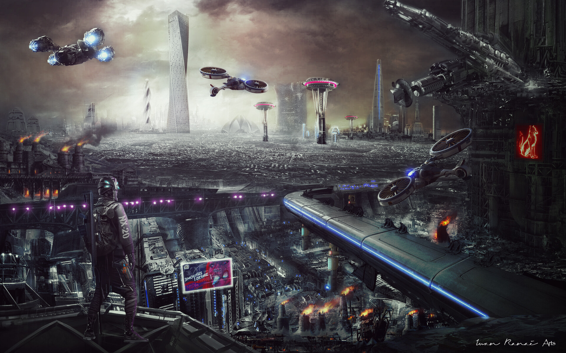 ArtStation - Matte Painting 1 - Cyber City vol 1