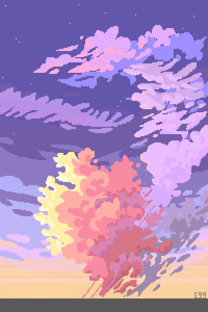 ArtStation - pixel clouds