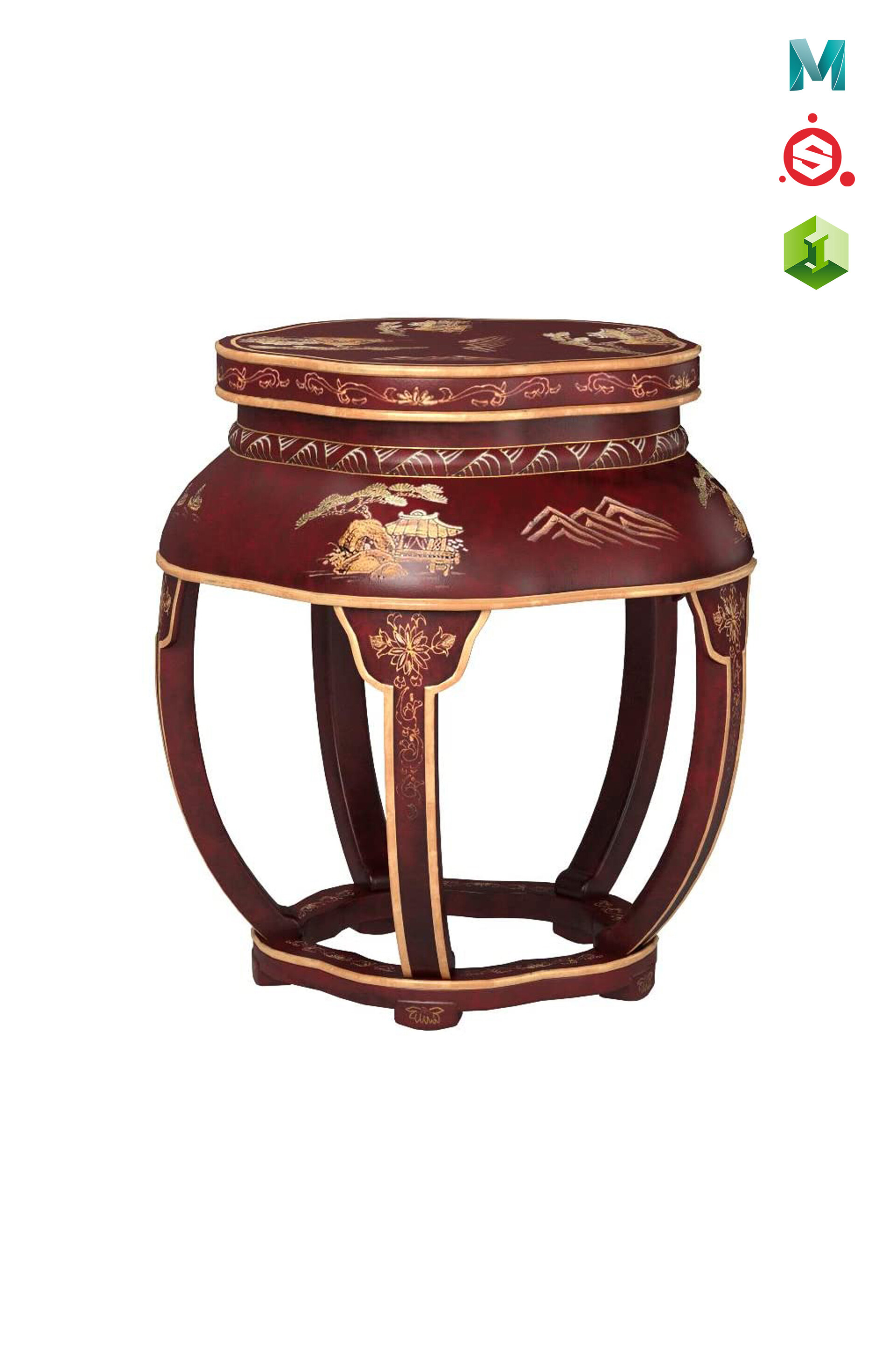 ArtStation - Chinese hardwood stools