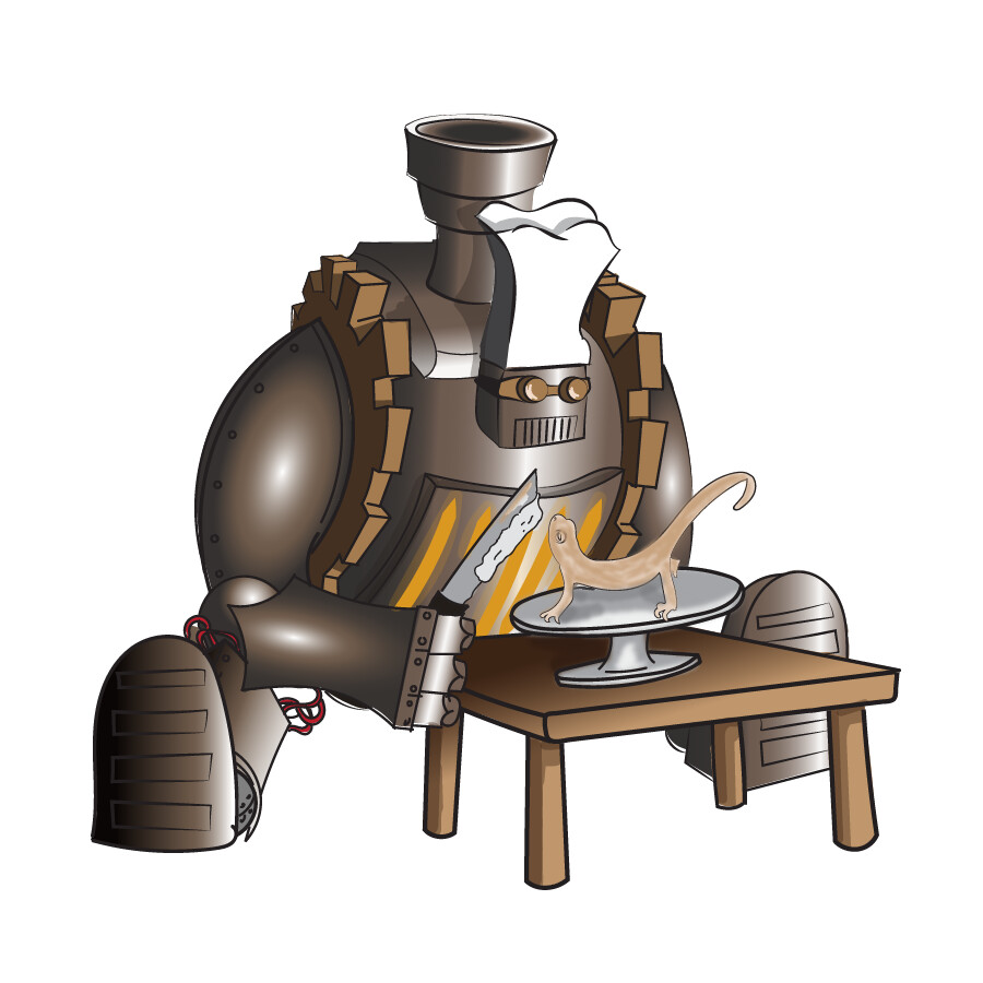 ArtStation - Golem Chef Sticker (work in progress)