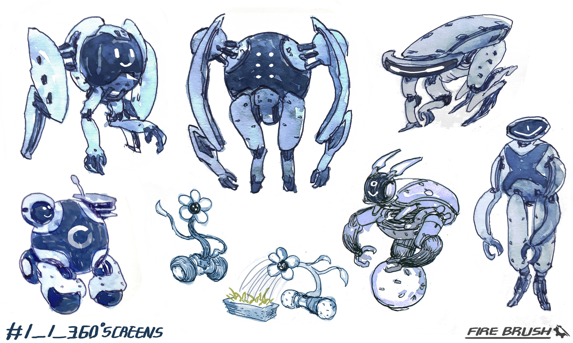 ArtStation - Lab robot Concepts