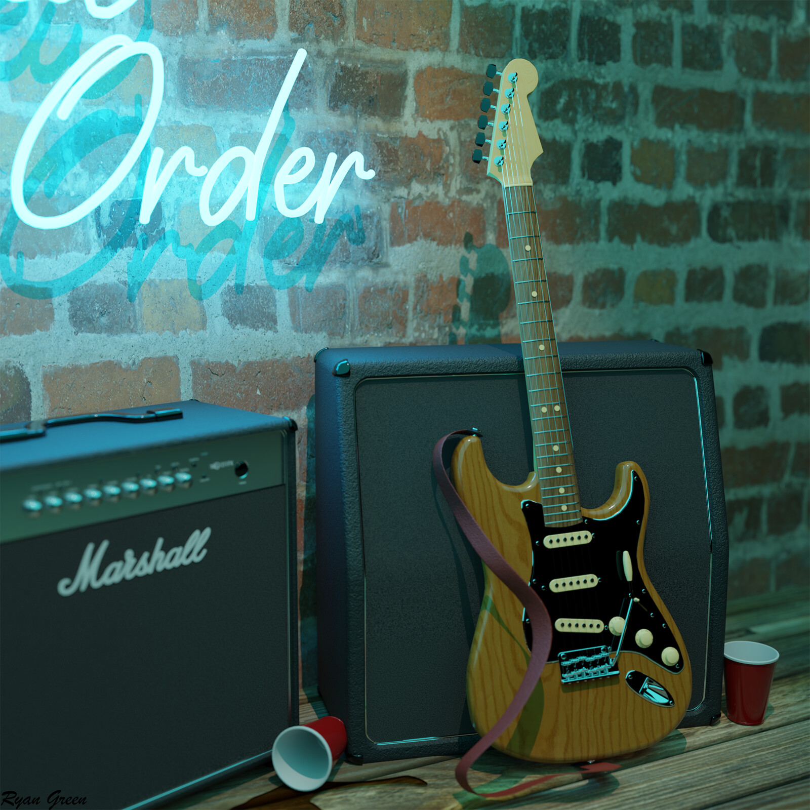 Ryan Green - Fender American Professional Guitar Stage set