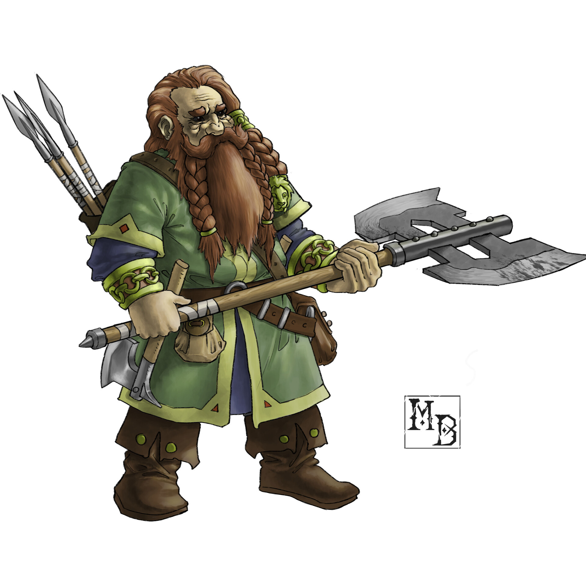 ArtStation - Barbarian Dwarf character