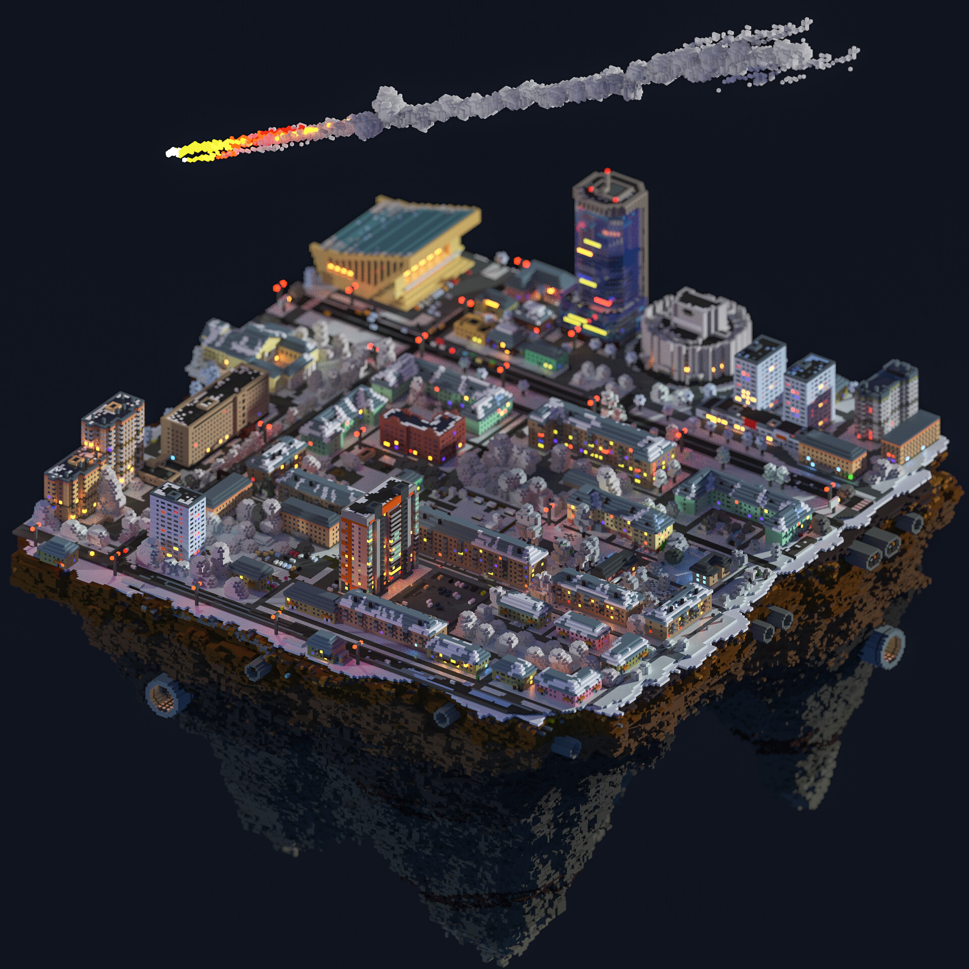 ArtStation - Chelyabinsk Meteor 2013